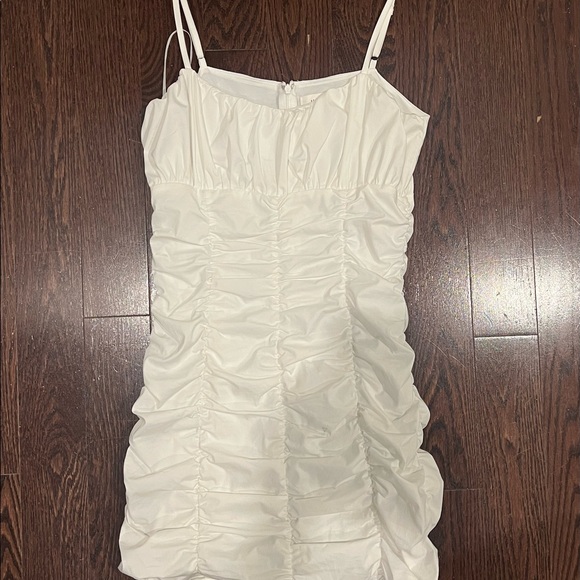 Mable | Dresses | Mable White Ruched Bodycon Dress | Poshmark
